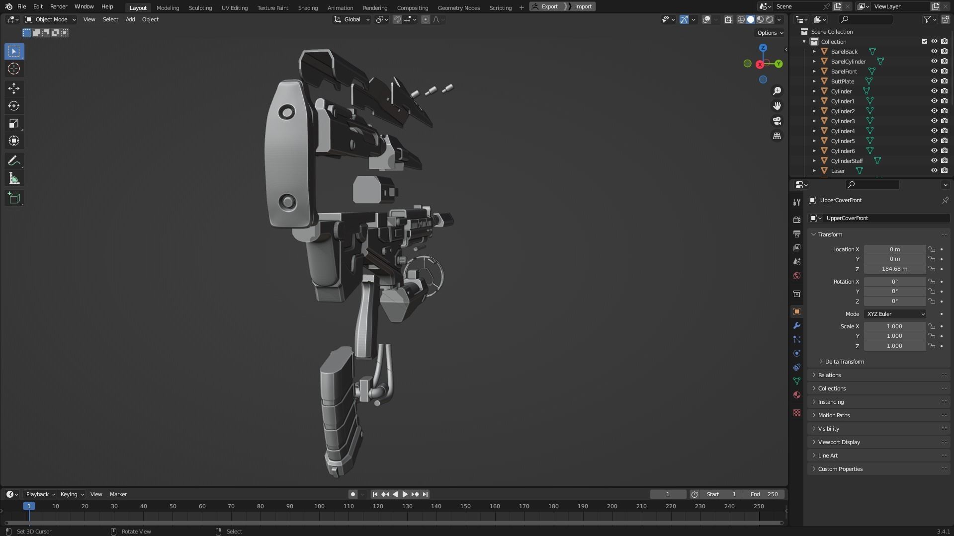 Exo-Stranger Rifle for Cosplay 3D model 3D printable | CGTrader