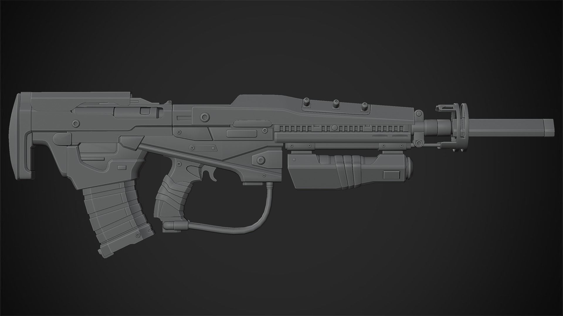 Exo-Stranger Rifle for Cosplay 3D model 3D printable | CGTrader