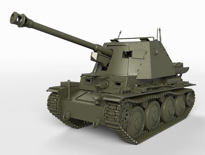 Marder III Ausf H 7cm Pak40 3D model 3D printable | CGTrader