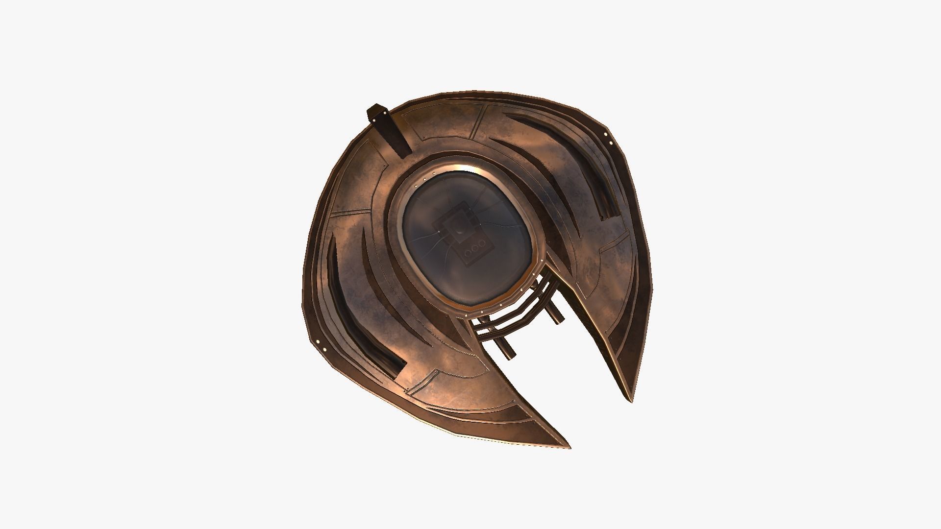 3D model Alien Spaceship UFO D06 Copper - Sci Fi Spacecraft Design VR ...