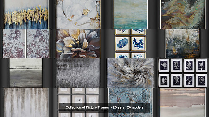 Collection of Picture Frames - 20 sets | CGTrader