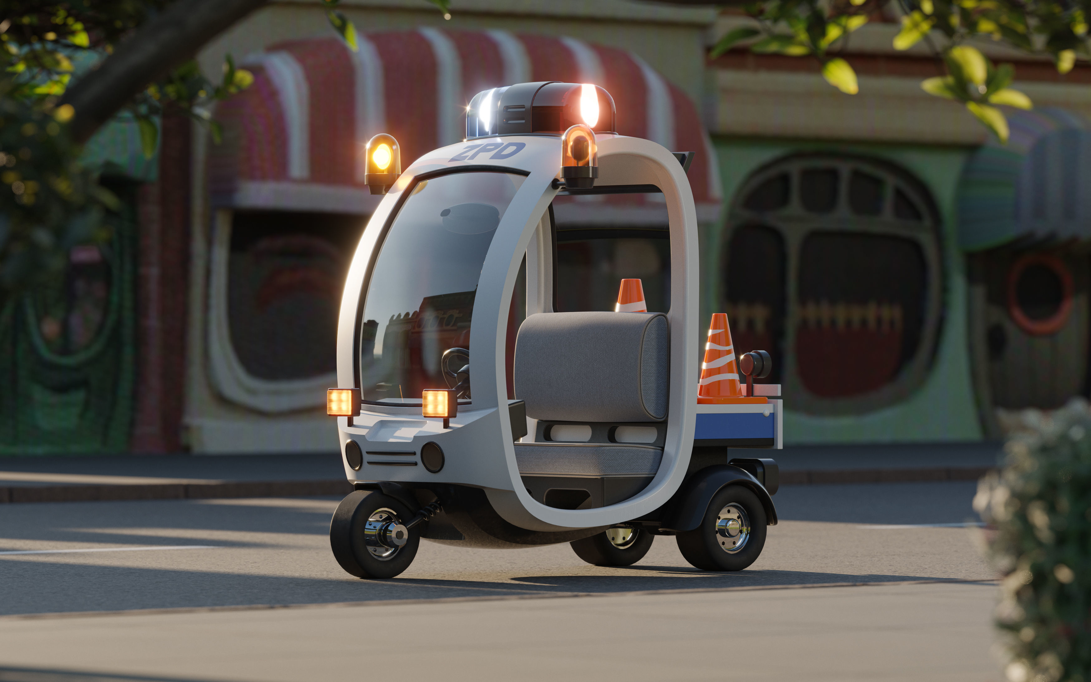 Zootopia Meter Maid Car 3D model | CGTrader