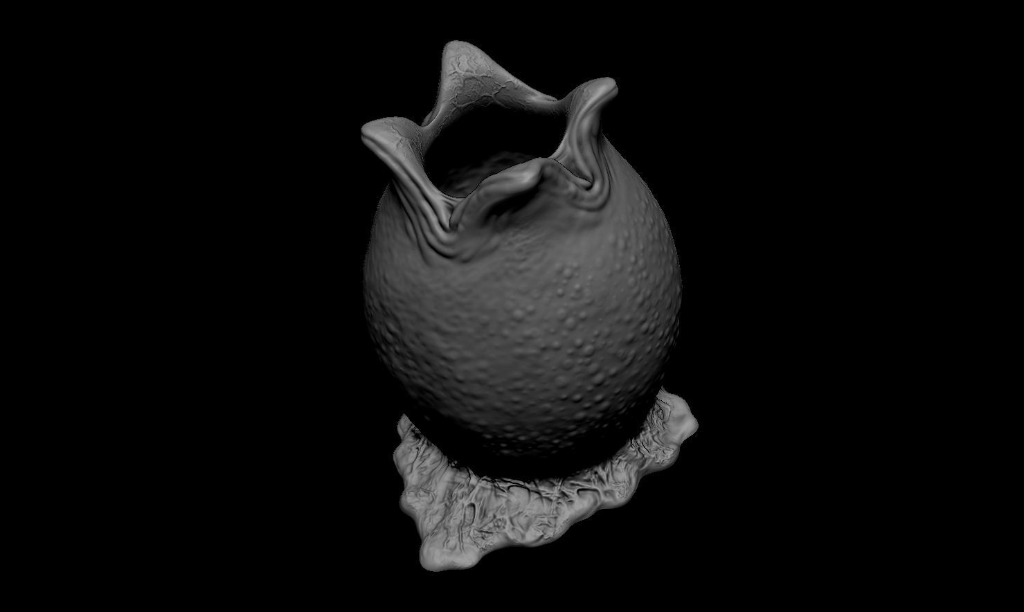 3D PRINTABLE OPEN AND CLOSED ALIEN EGG OVOMORPH WITH BASE 3D model 3D ...