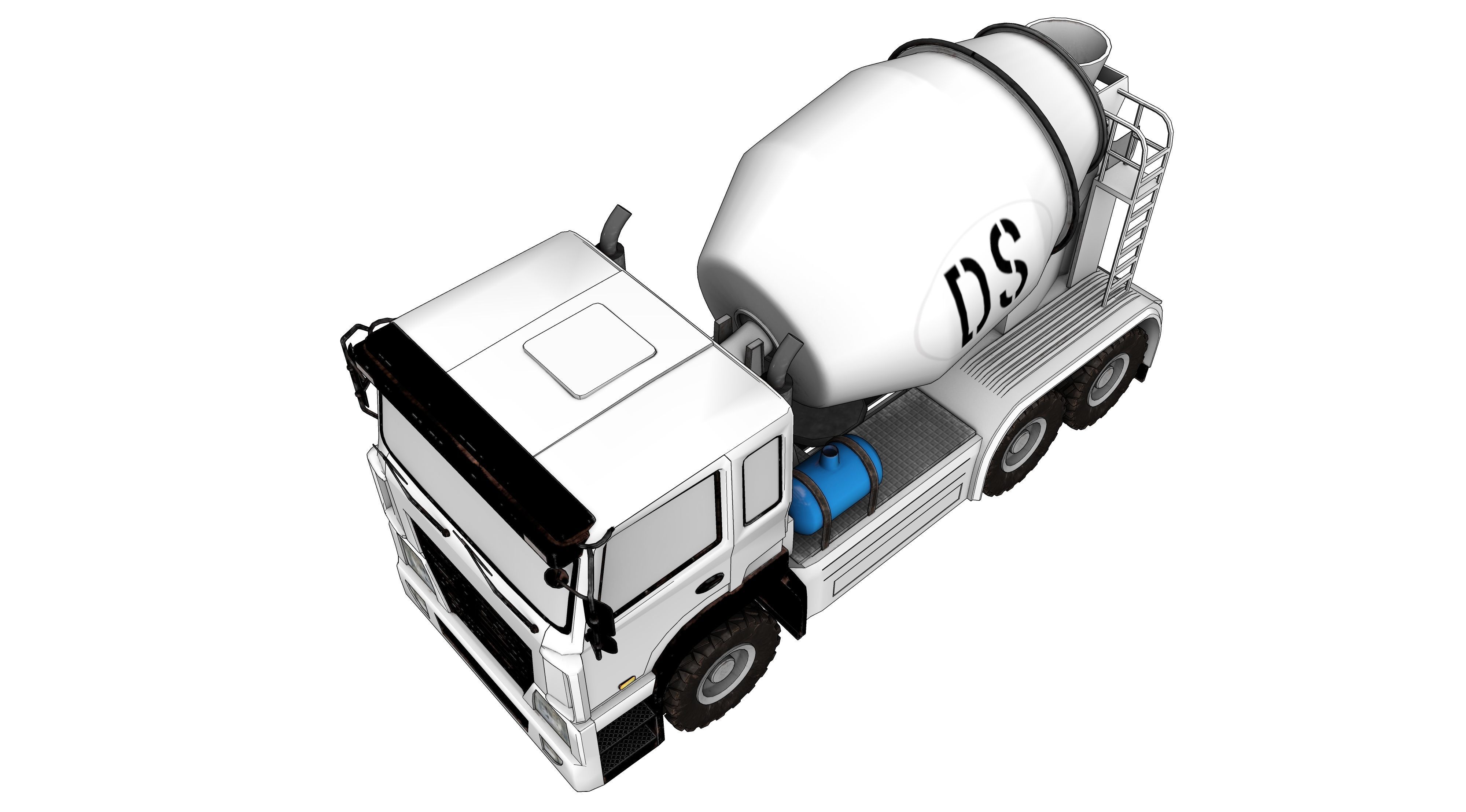 Remicon cement mixer 3D model | CGTrader