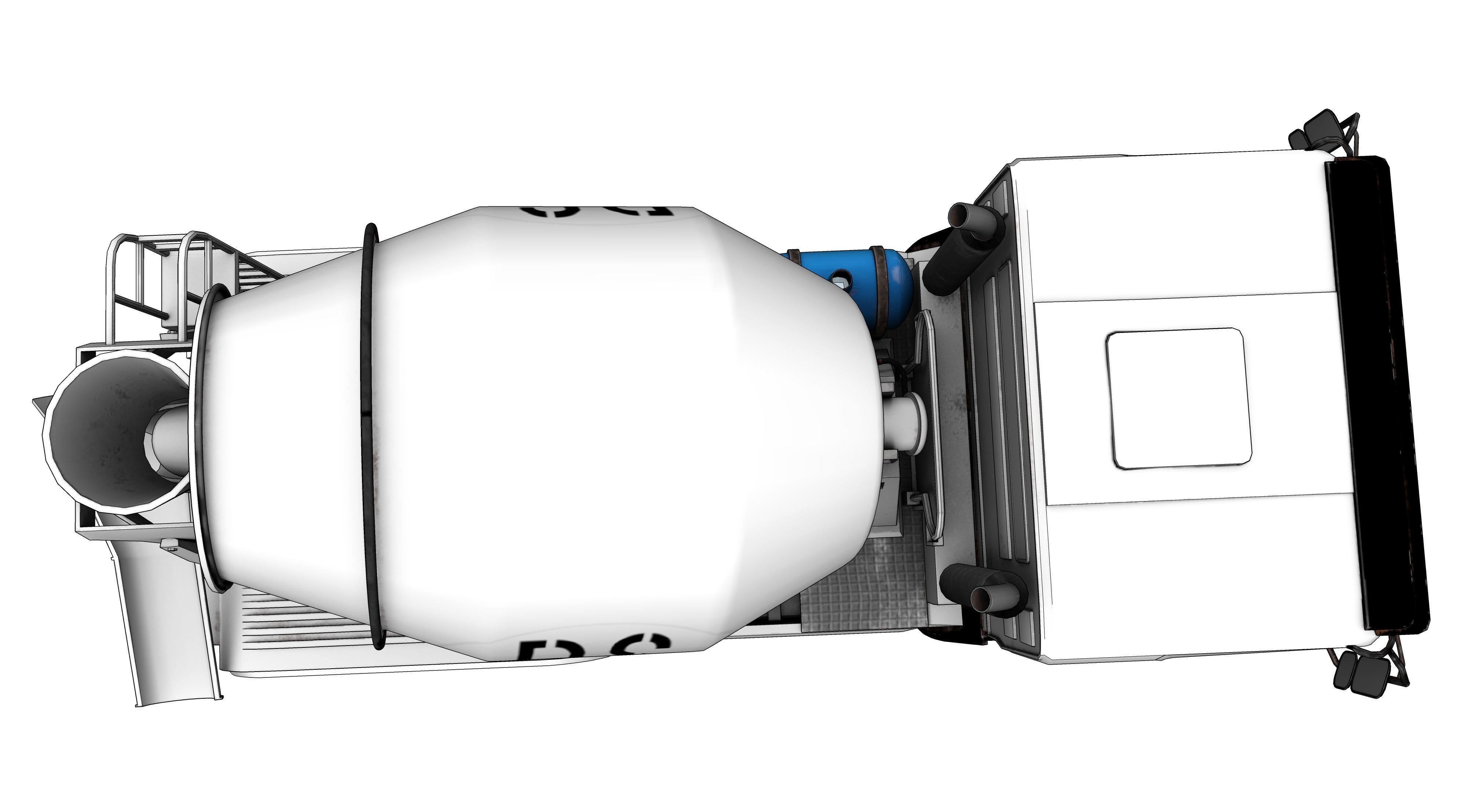 Remicon cement mixer 3D model | CGTrader