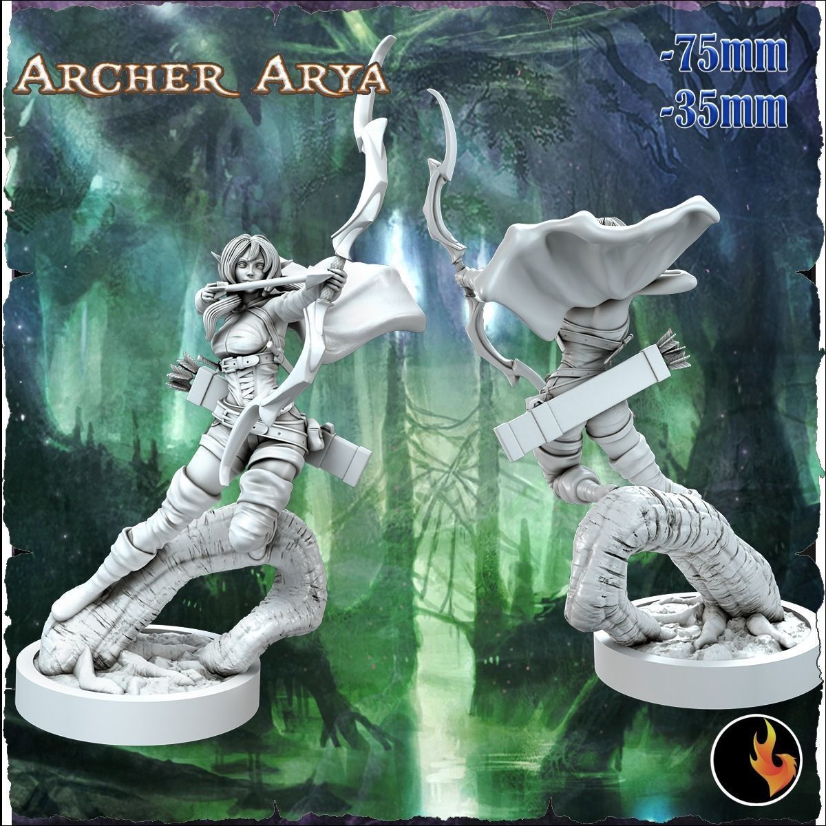 Arya Fantasy Elf Girls STL Vol 1 3D model 3D printable | CGTrader