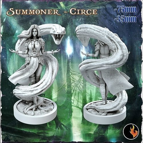 Circe - Fantasy Elf Girls STL Vol 1 3D model 3D printable | CGTrader