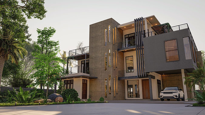 Modern house 3D model | CGTrader