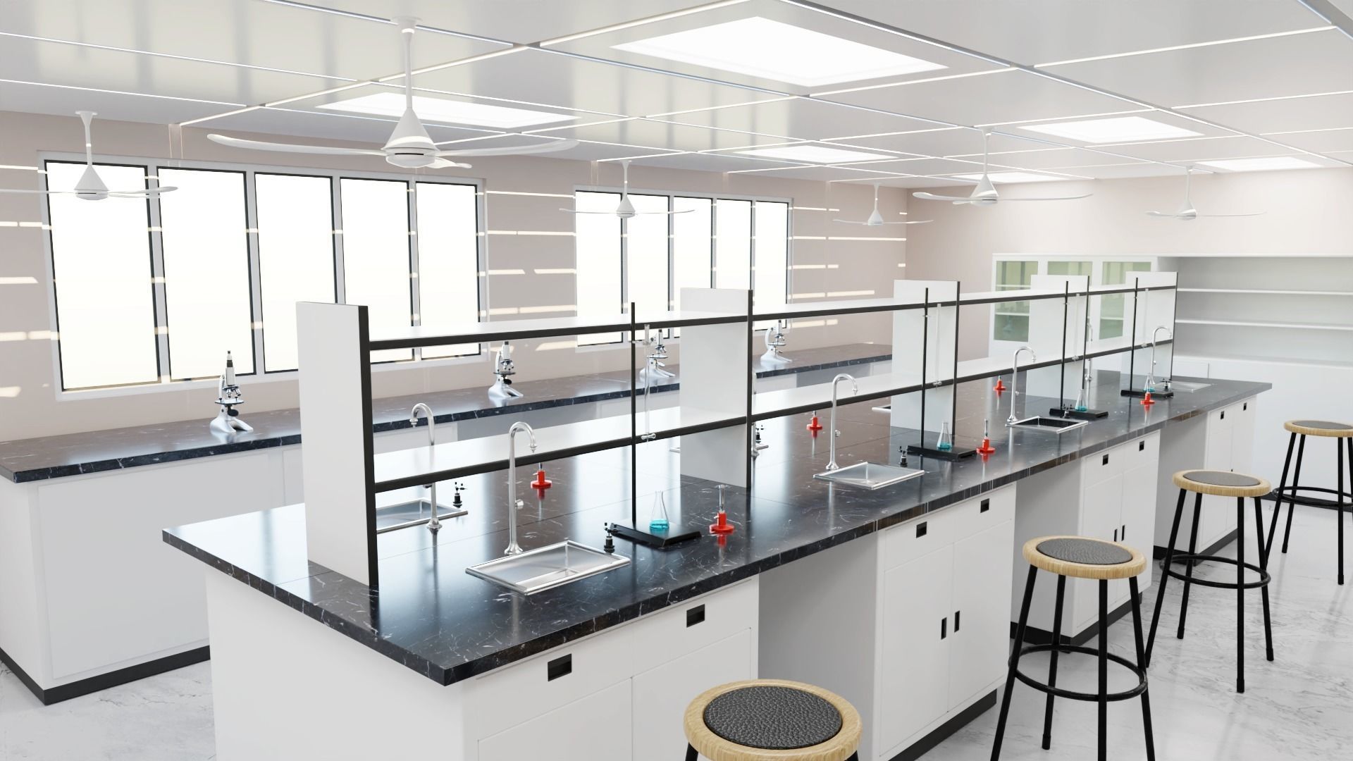 High School laboratory 3D model | CGTrader