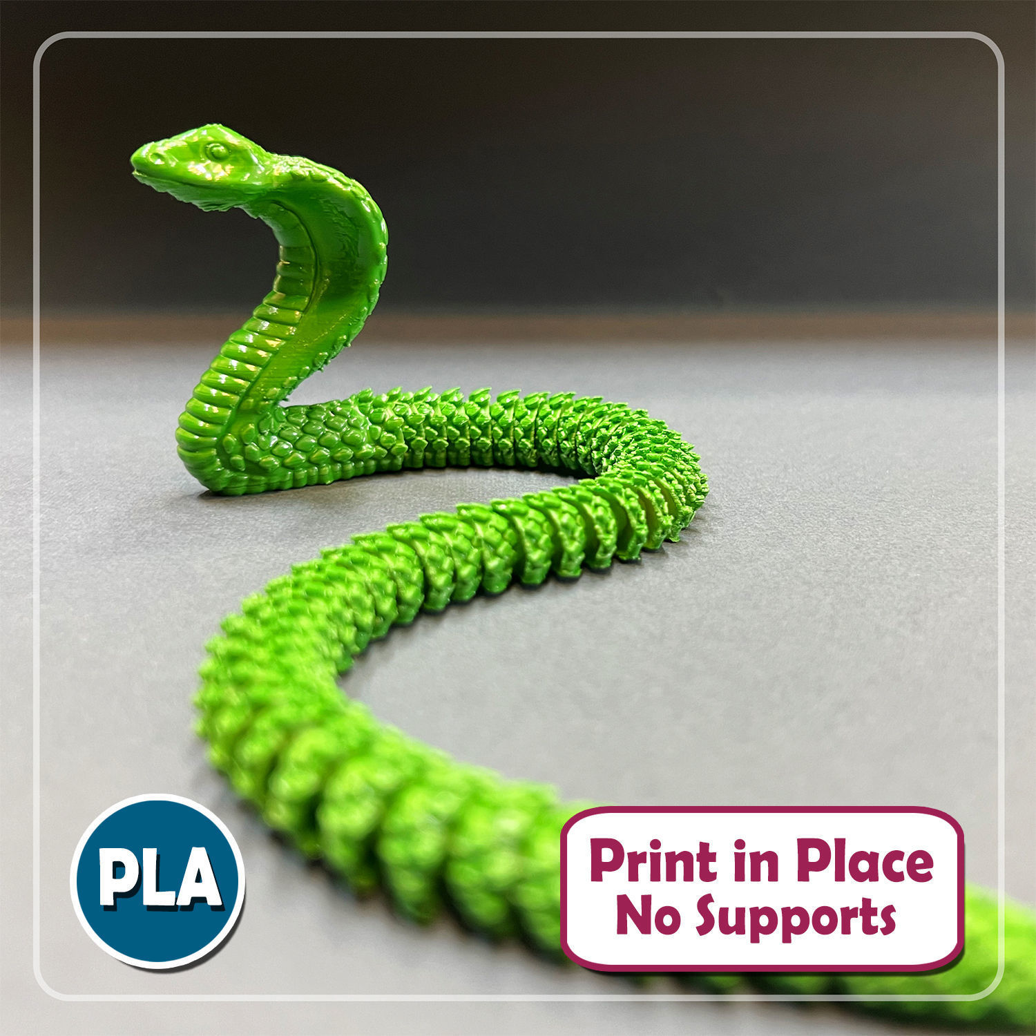 Cobra snake 3D model 3D printable | CGTrader