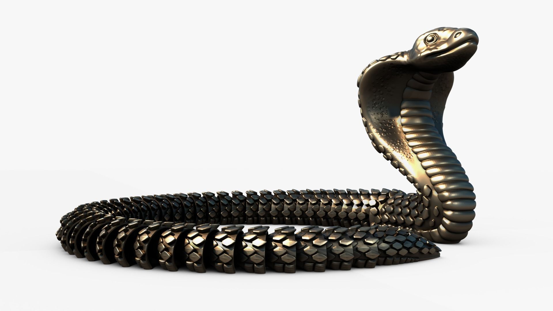 Cobra snake 3D model 3D printable | CGTrader