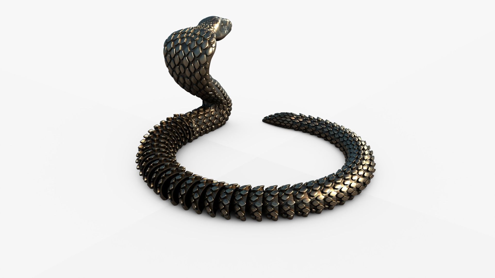 Cobra snake 3D model 3D printable | CGTrader
