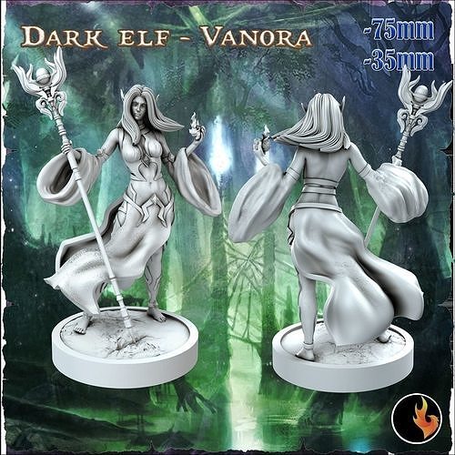 Vanora Fantasy Elf Girls STL Vol 1 3D model 3D printable | CGTrader