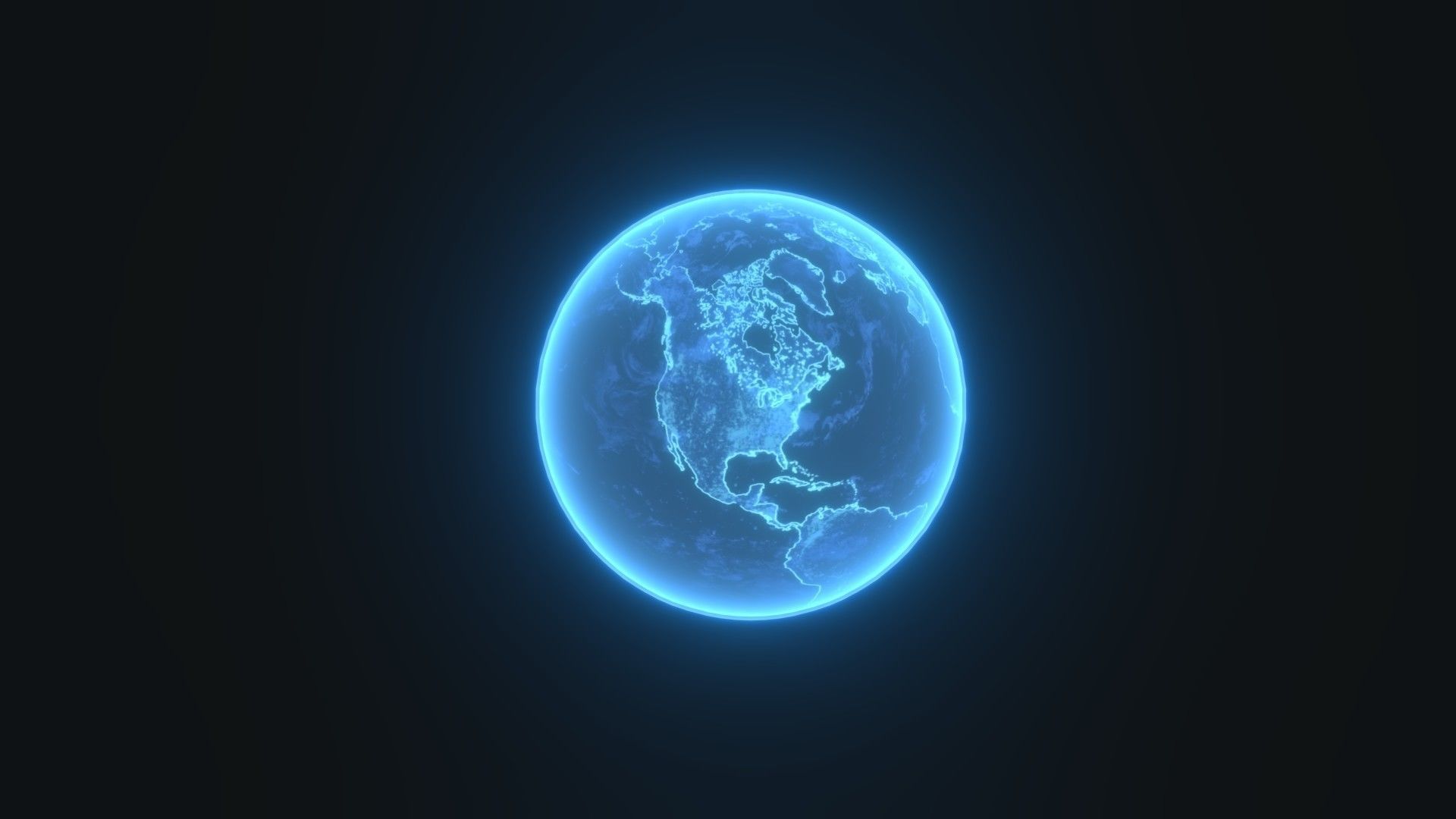 3D model Hologram Planet Earth Sci-Fi 3D Model 4k Textures VR / AR ...