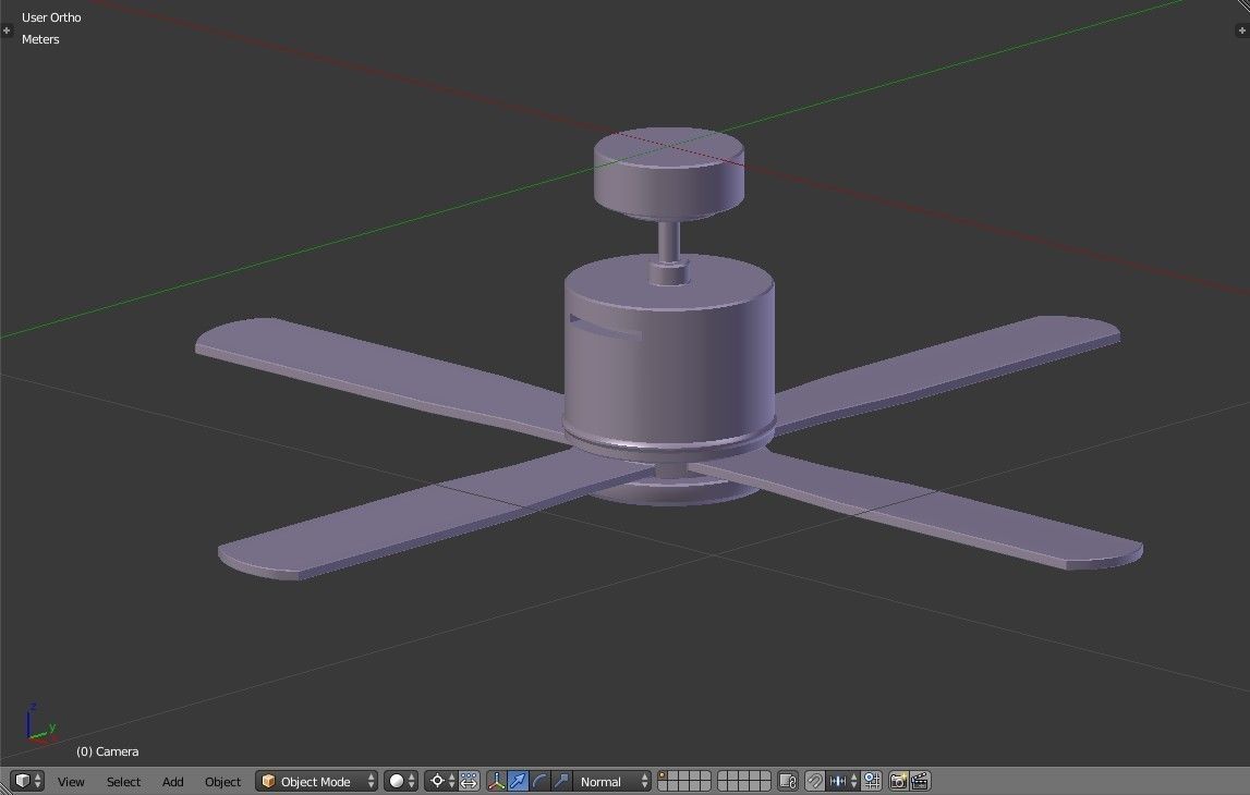 3D model Ceiling Fan - Modern Design VR / AR / low-poly | CGTrader