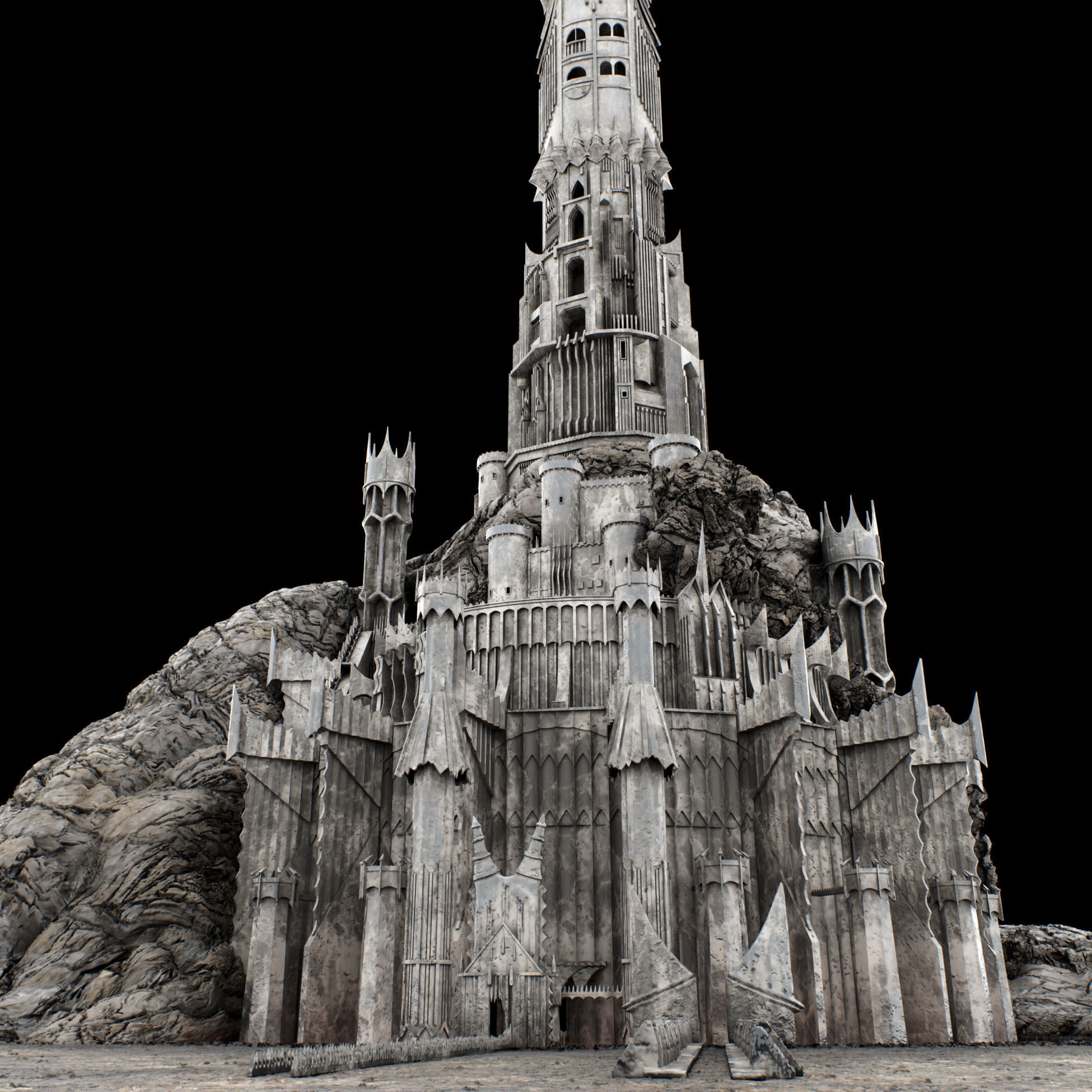 Barad-dur PBR lord of rings tower 3D model | CGTrader