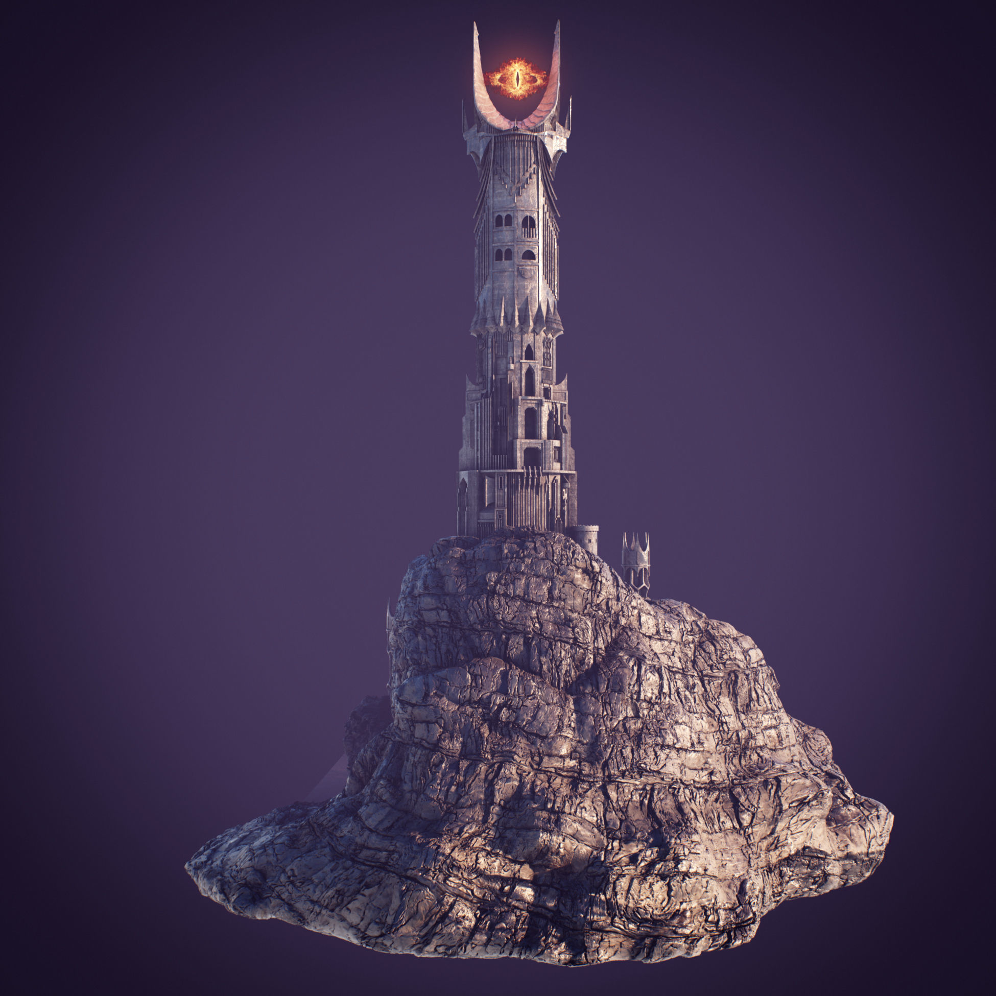 Barad-dur PBR lord of rings tower 3D model | CGTrader