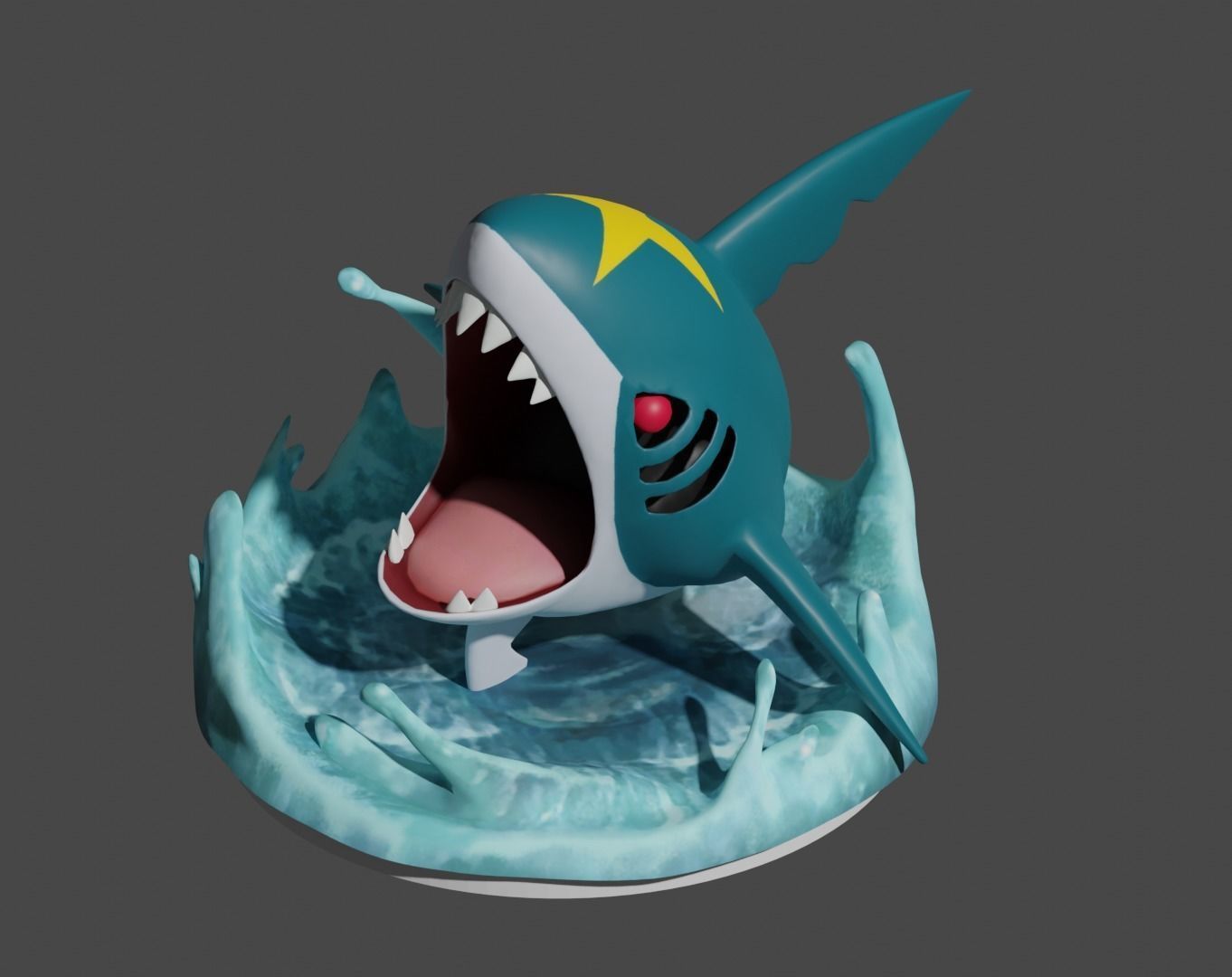 Sharpedo pokemon 3D print model 3D model 3D printable | CGTrader