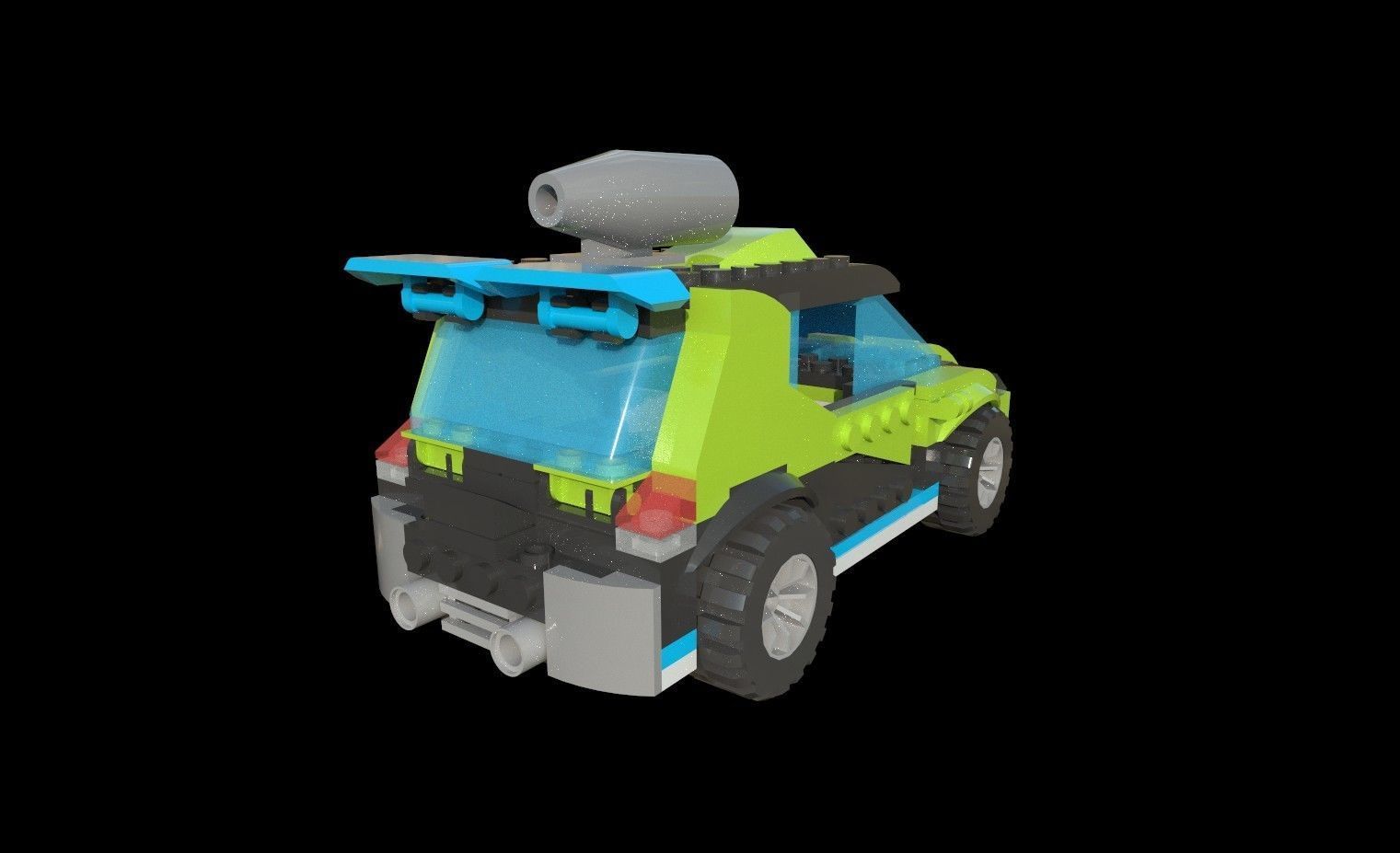 Lego Rocket Car 3D model | CGTrader