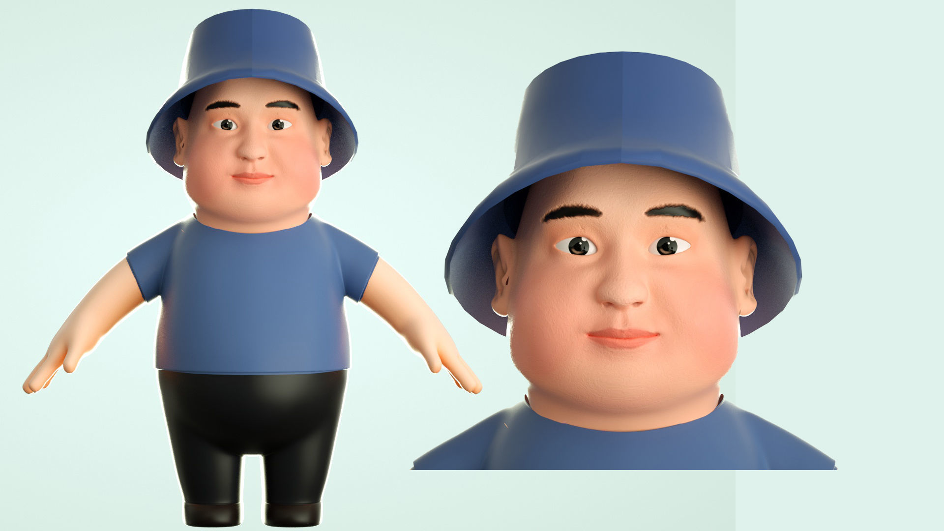 cartoon uncle uncle elder 3D model | CGTrader