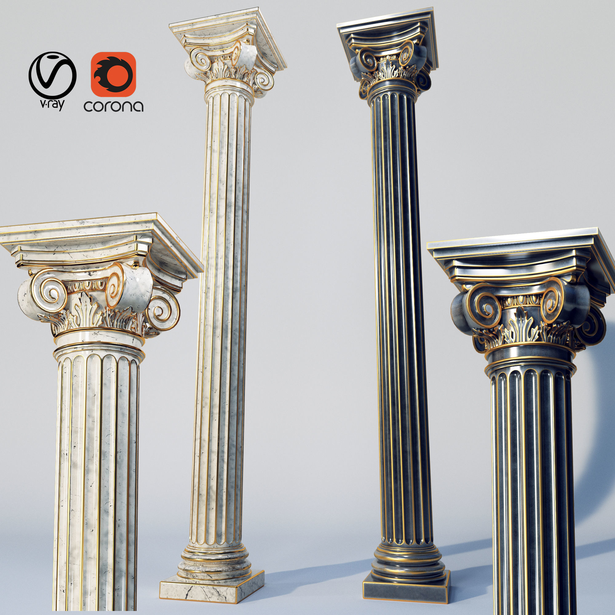 classic column 3D model | CGTrader