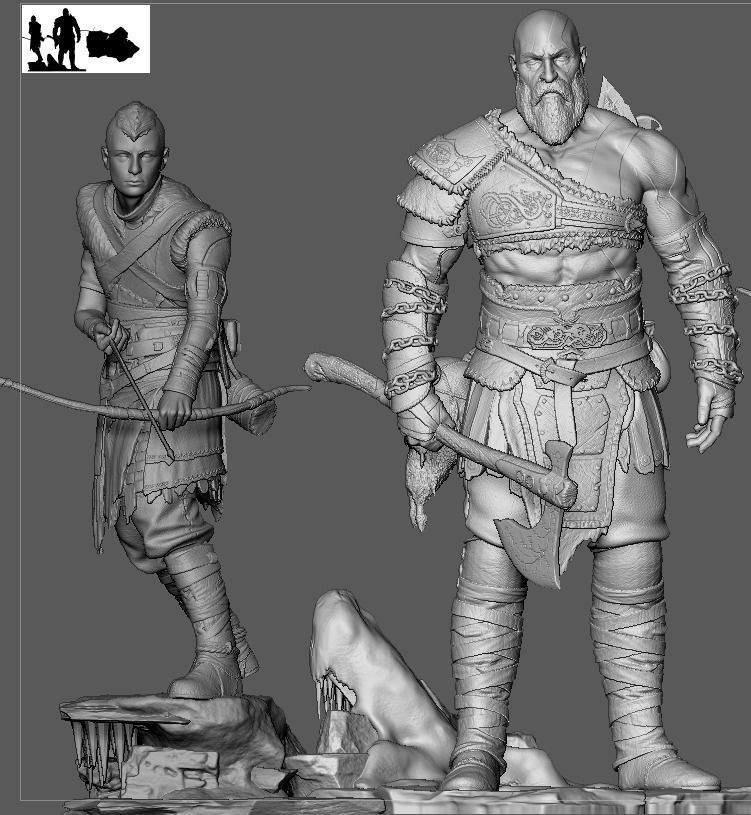 Kratos and Atreus 3D Model Collection | CGTrader