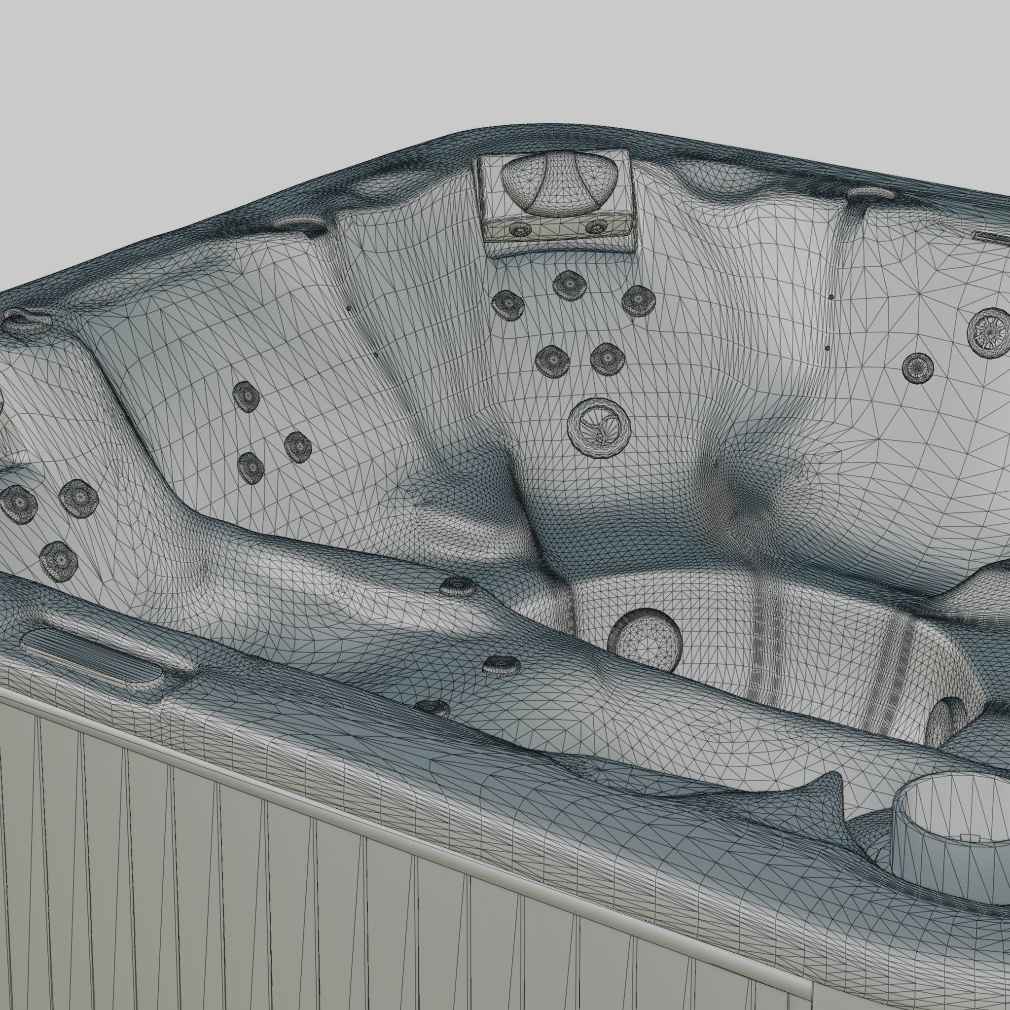 3D model 3D model of Hot Tub Jacuzzi D1 Spas Latitude VR / AR / low ...