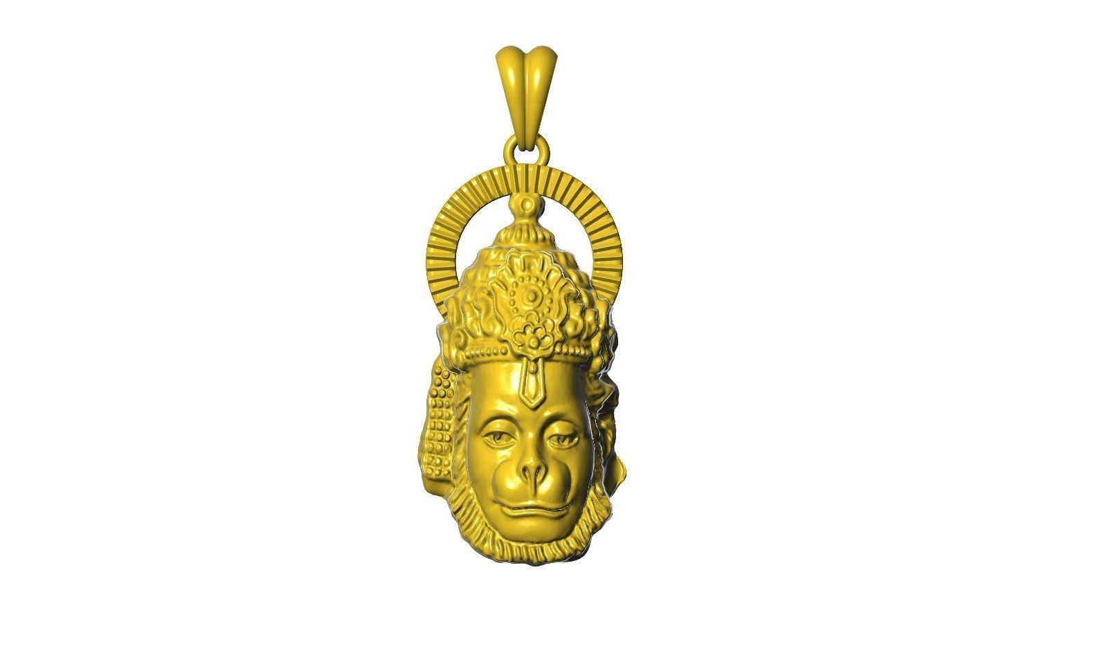 Lord Hanuman Ji Pendant Design 3D model 3D printable | CGTrader