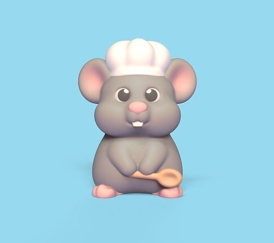 Mouse Cook 3D model 3D printable | CGTrader