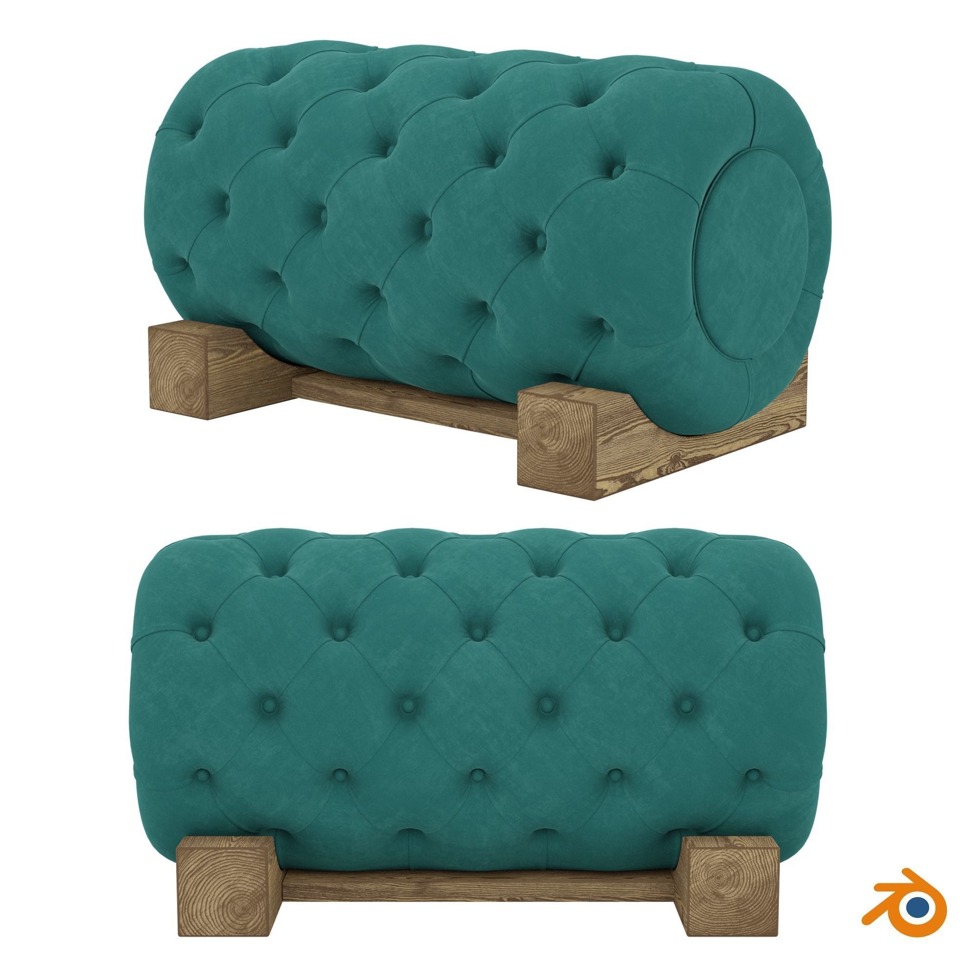 Chester pouf 3D model | CGTrader