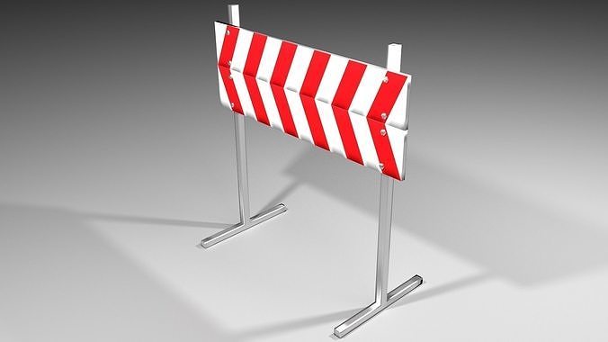 Traffic Barricade - Upright Type I 3D model | CGTrader