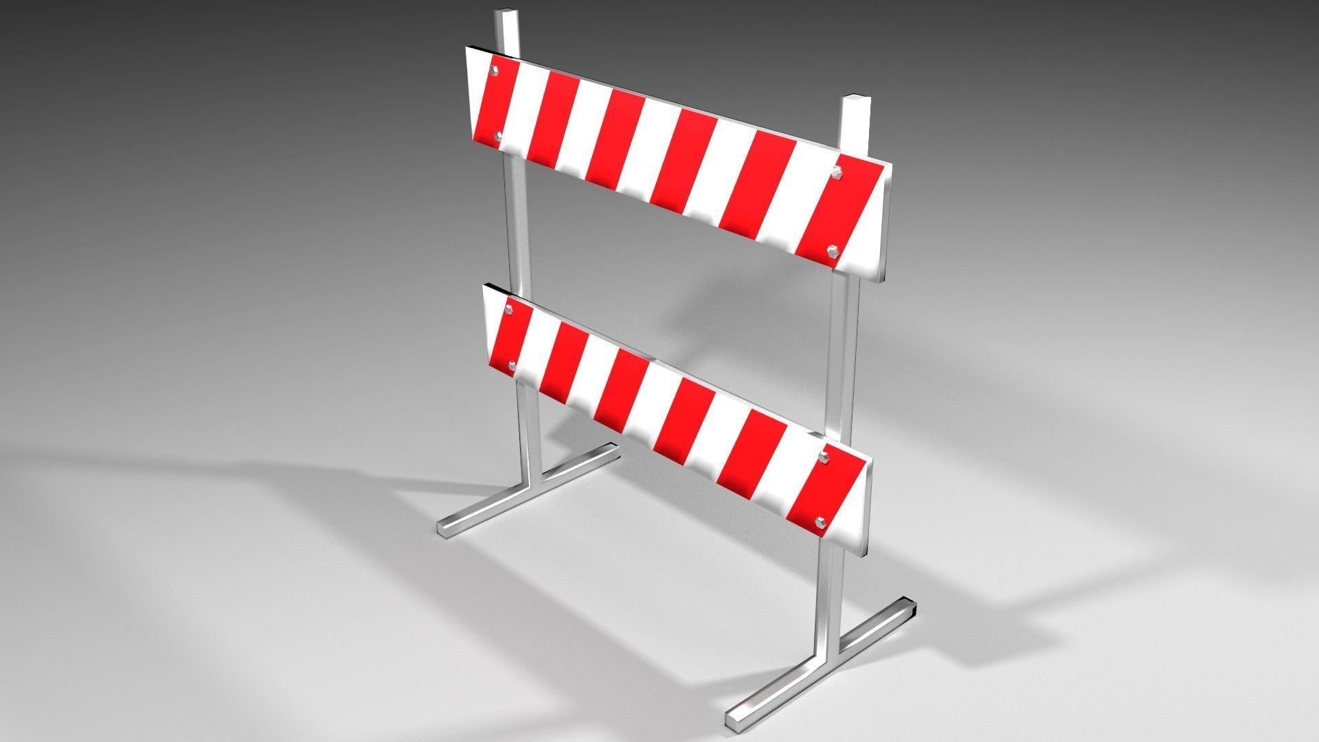 Traffic Barricade - Upright Type II 3D model | CGTrader