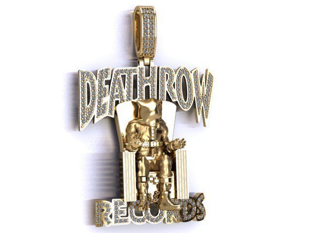 Death row records pendant 3D model 3D printable | CGTrader