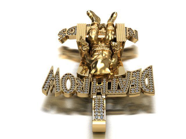 Death row records pendant 3D model 3D printable | CGTrader