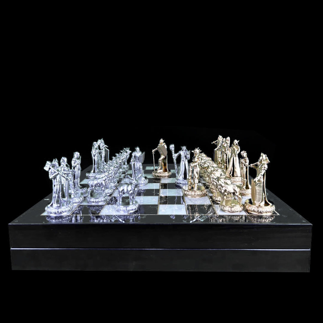 Elf Chess Set - 6 Different Elves Chess Pieces 3D model 3D printable ...