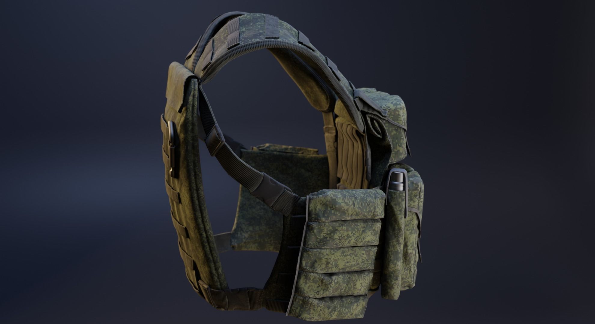 3D model Russian 6B46 Ratnik Plate Carrier Vest VR / AR / low-poly ...