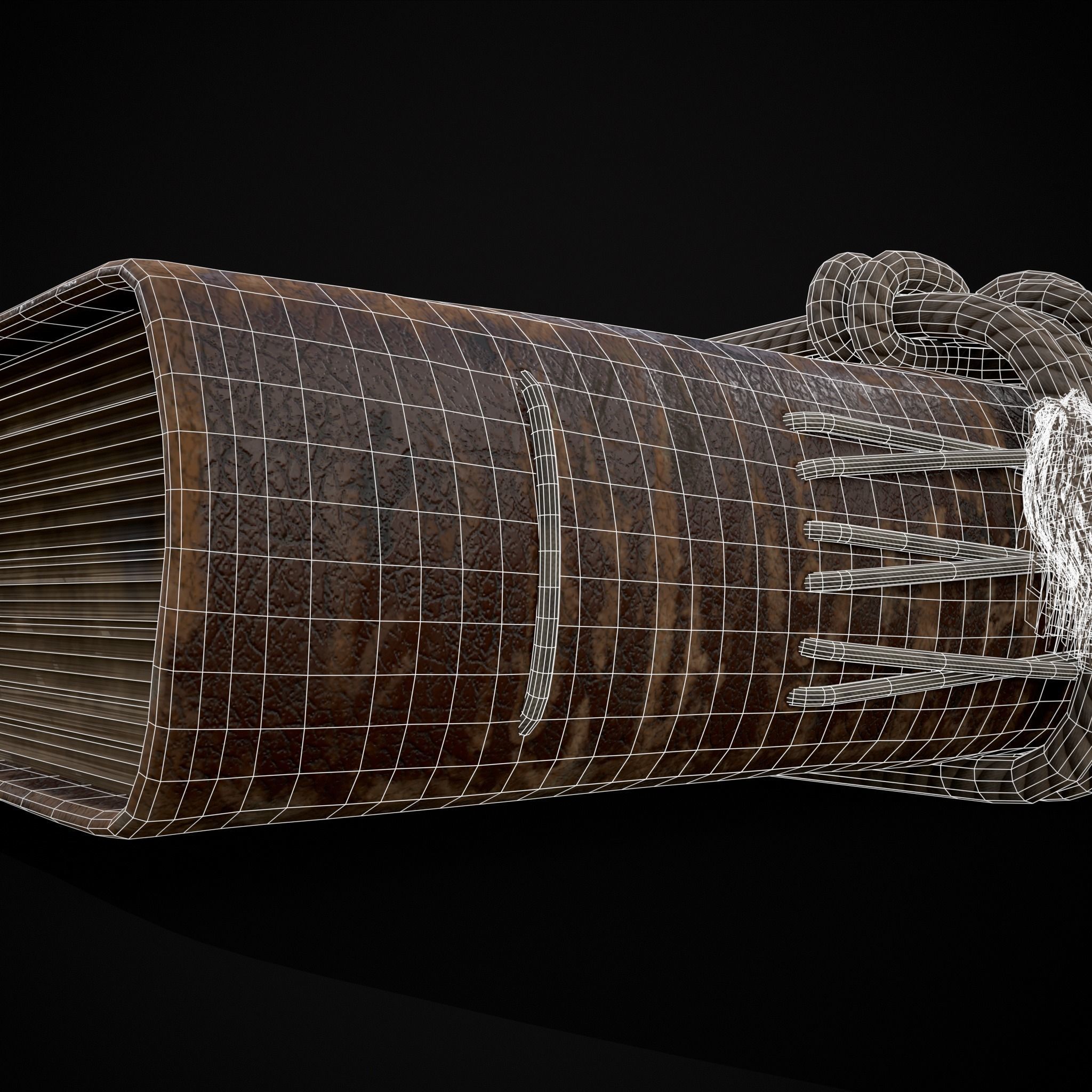 3D model Rope Tied Leather Bound Book VR / AR / low-poly | CGTrader