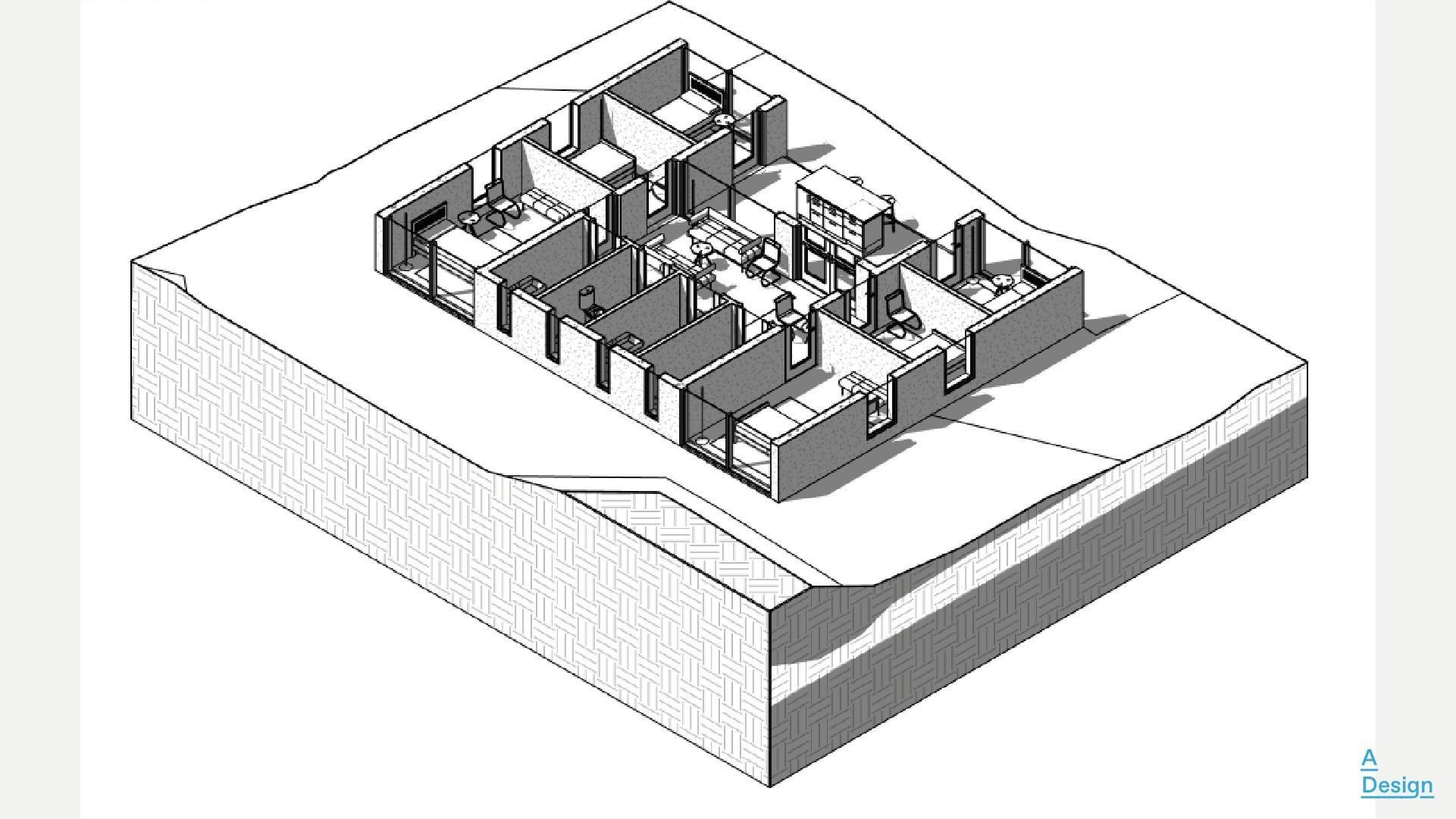 Hostel - Revit 3D model | CGTrader