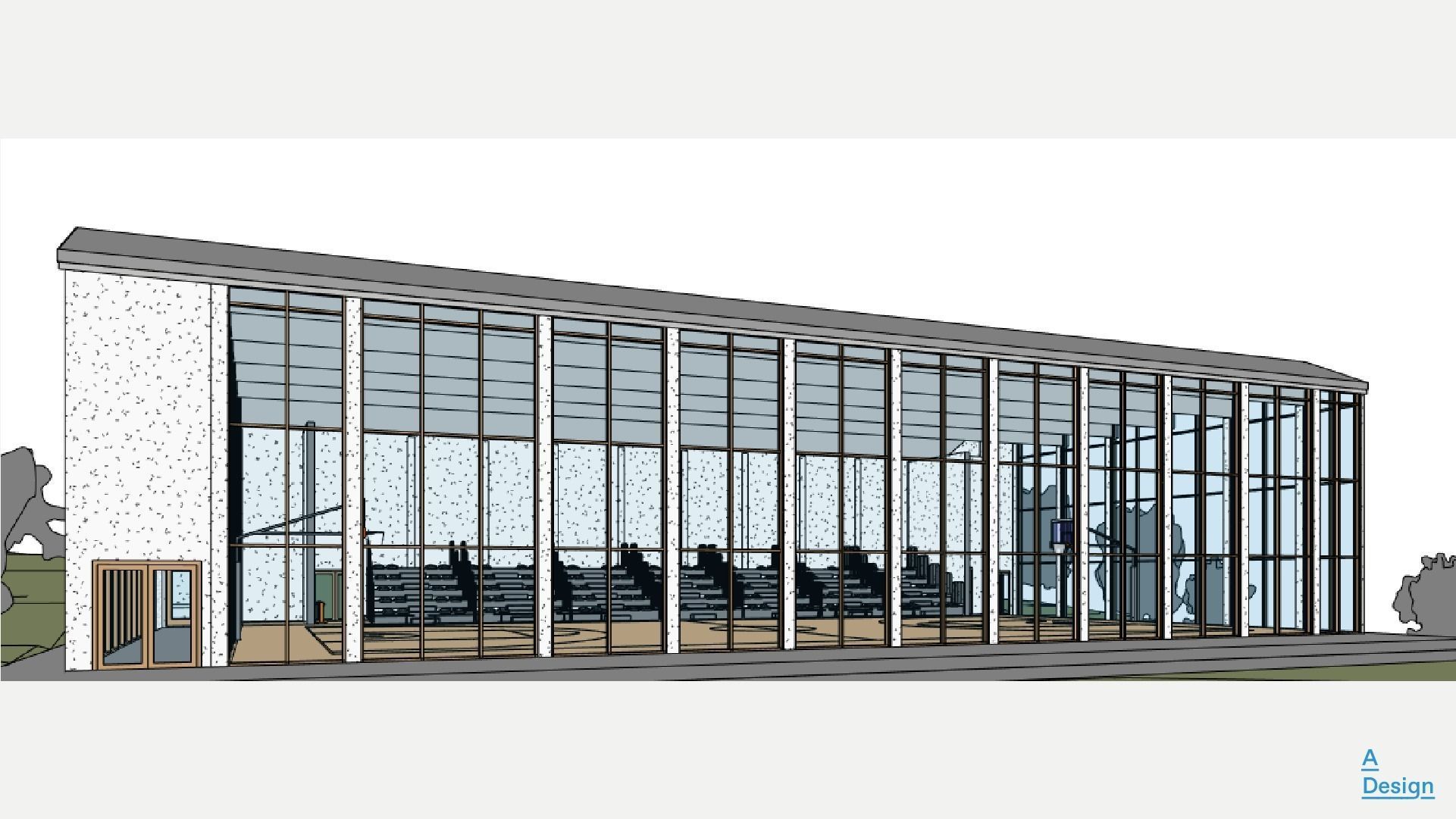 Indoor sports hall - Revit 3D model | CGTrader