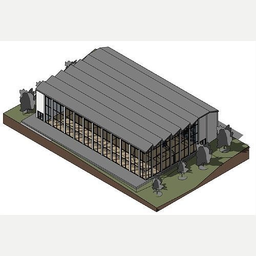 Indoor sports hall - Revit 3D model | CGTrader