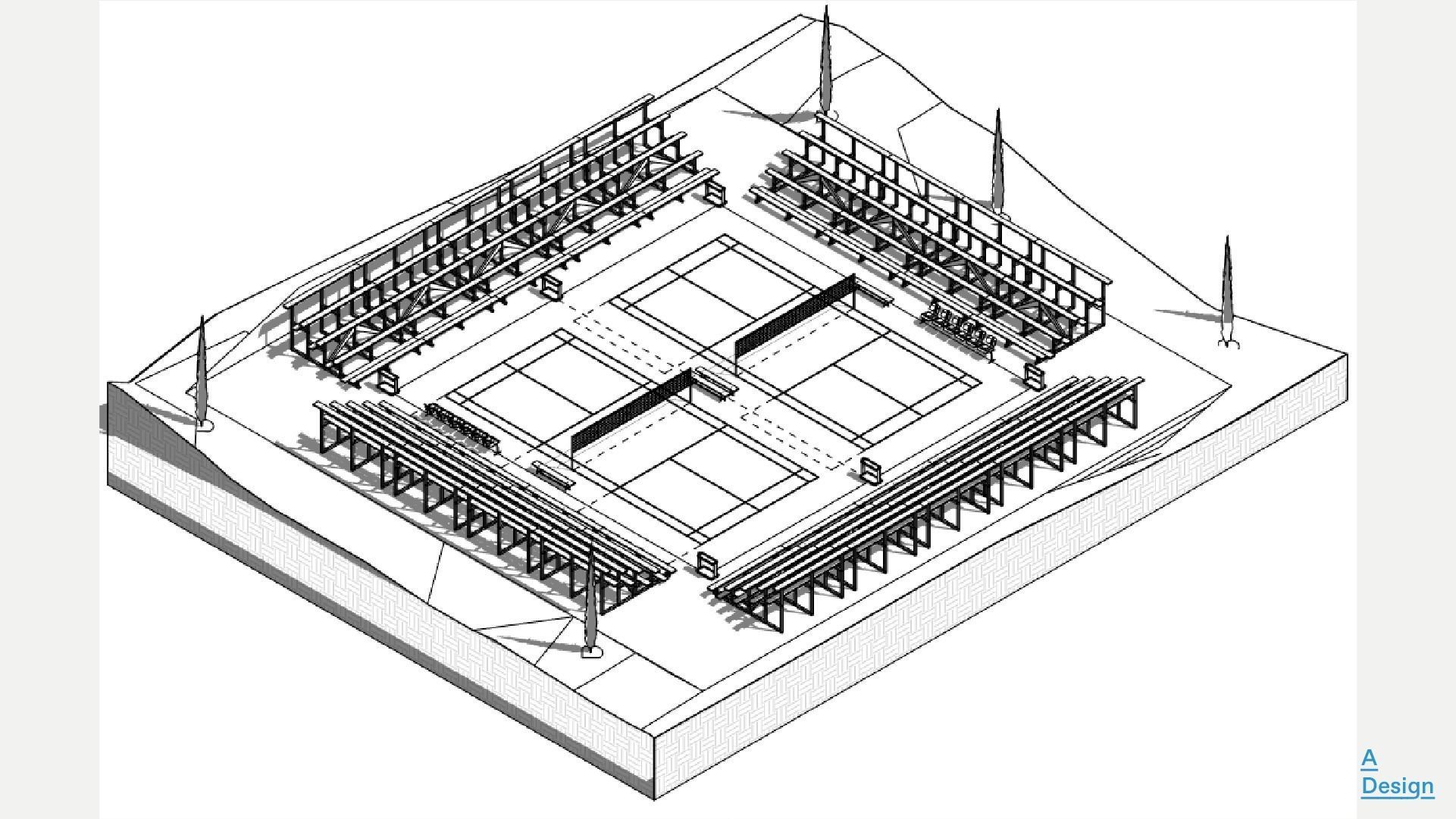 Outdoor sports ground - Revit 3D model | CGTrader