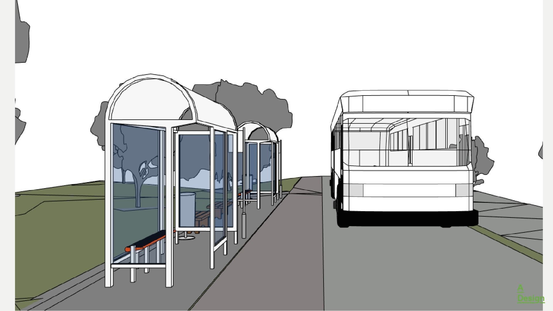 Bus stop - Revit 3D model | CGTrader