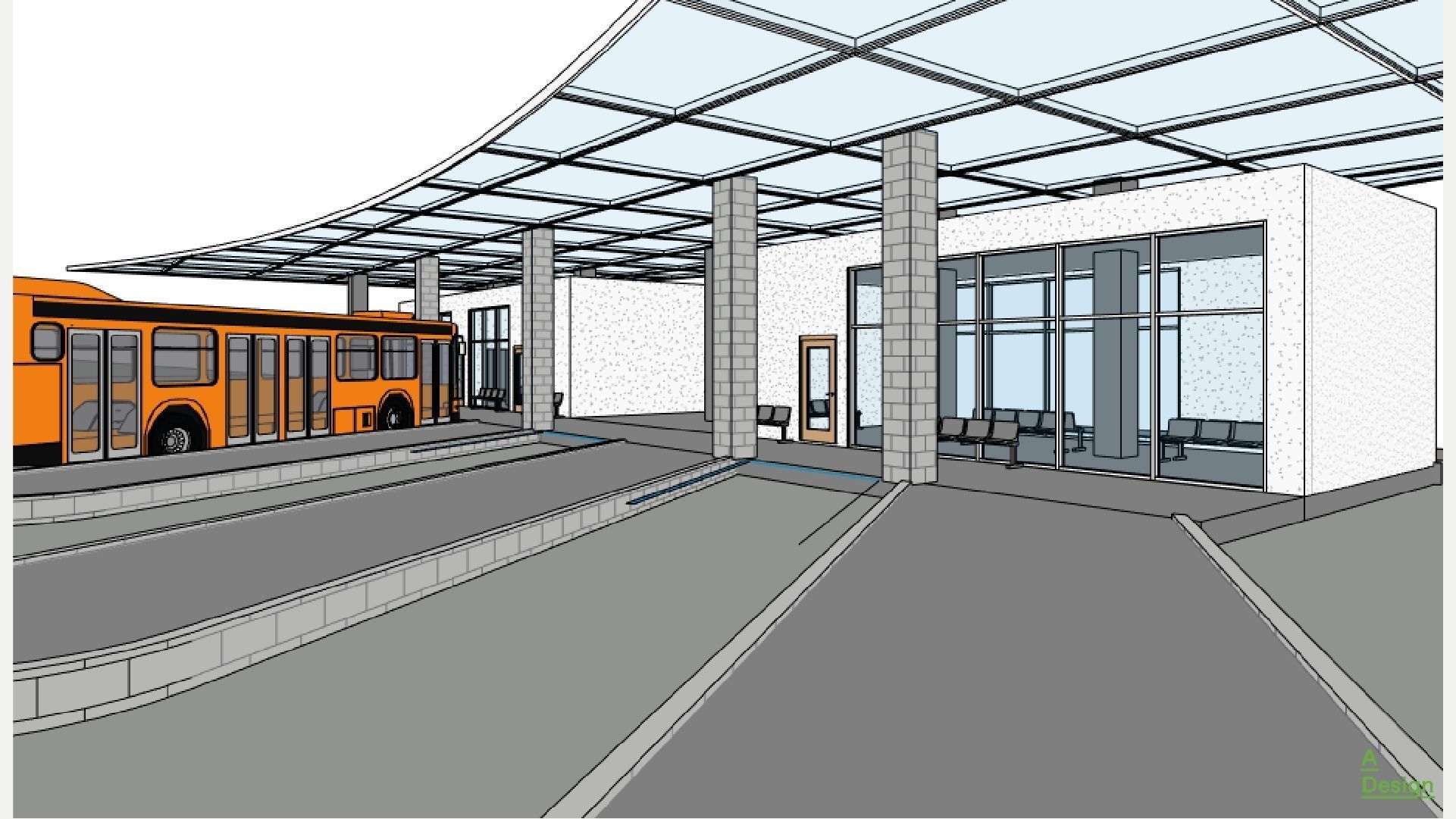 Transport hub - Revit 3D model | CGTrader