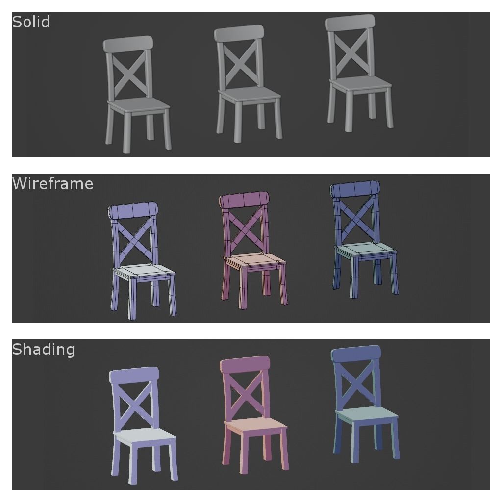 3D model Stylized Chair Collection VR / AR / low-poly | CGTrader