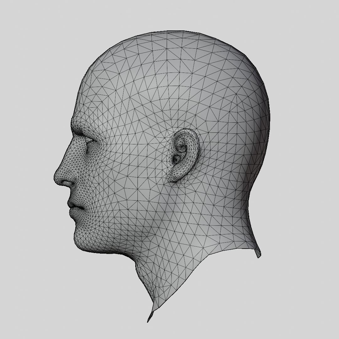 3D model game ready photorealistic man head VR / AR / low-poly | CGTrader
