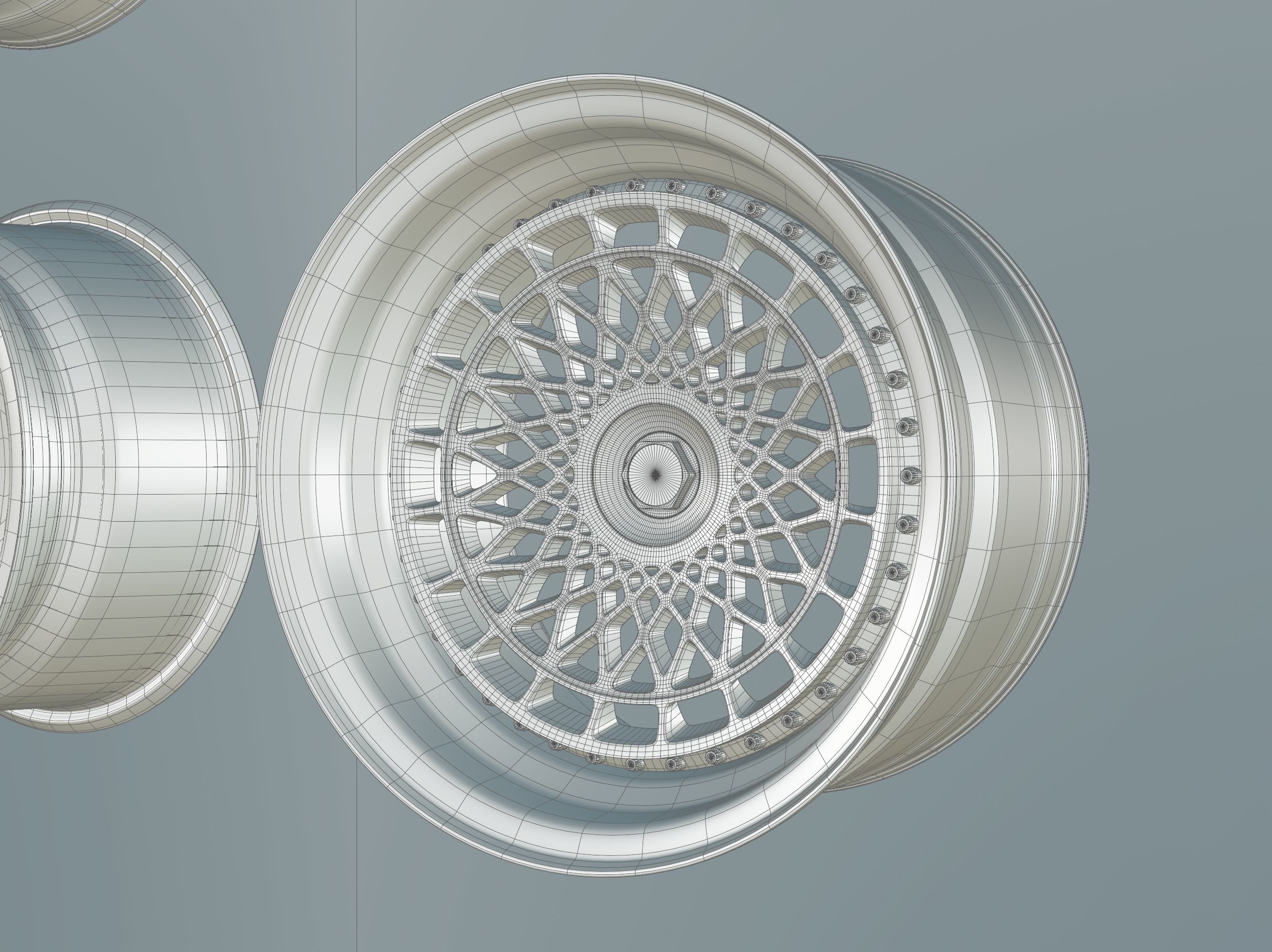 3D model Rotiform 6 rims pack High and Low poly VR / AR / low-poly ...