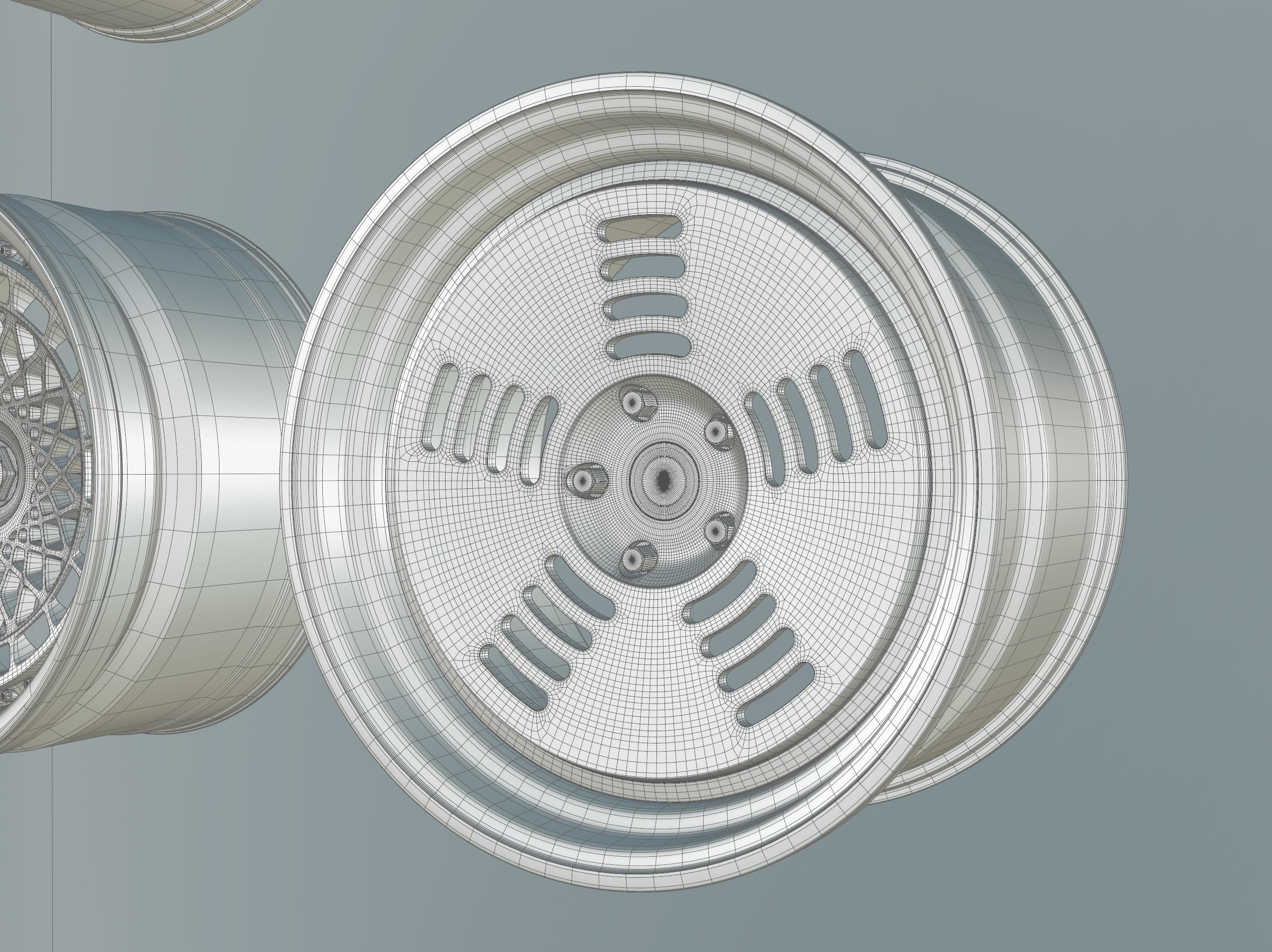 3D model Rotiform 6 rims pack High and Low poly VR / AR / low-poly ...