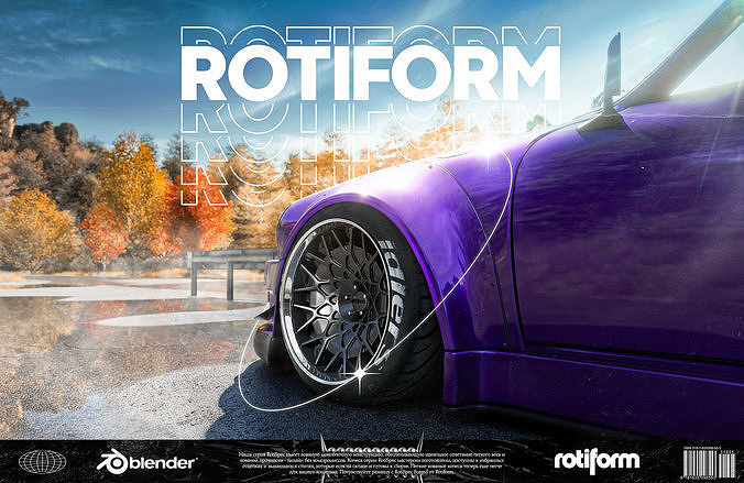 3D model Rotiform 6 rims pack High and Low poly VR / AR / low-poly ...