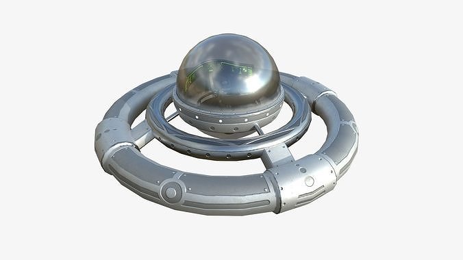 3D model Alien Spaceship UFO E01 Steel - Sci Fi Spacecraft Design VR ...