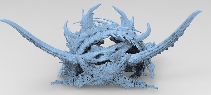 Alien Dragon God Bone Structure 8 3D model | CGTrader